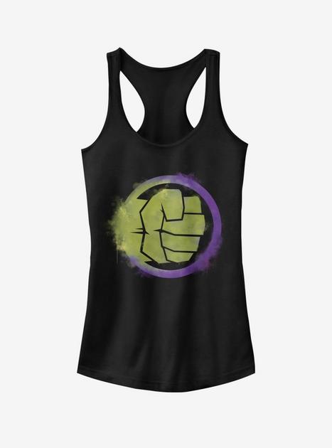 Marvel Avengers: Endgame Hulk Spray Logo Girls Tank Top - BLACK | Hot Topic