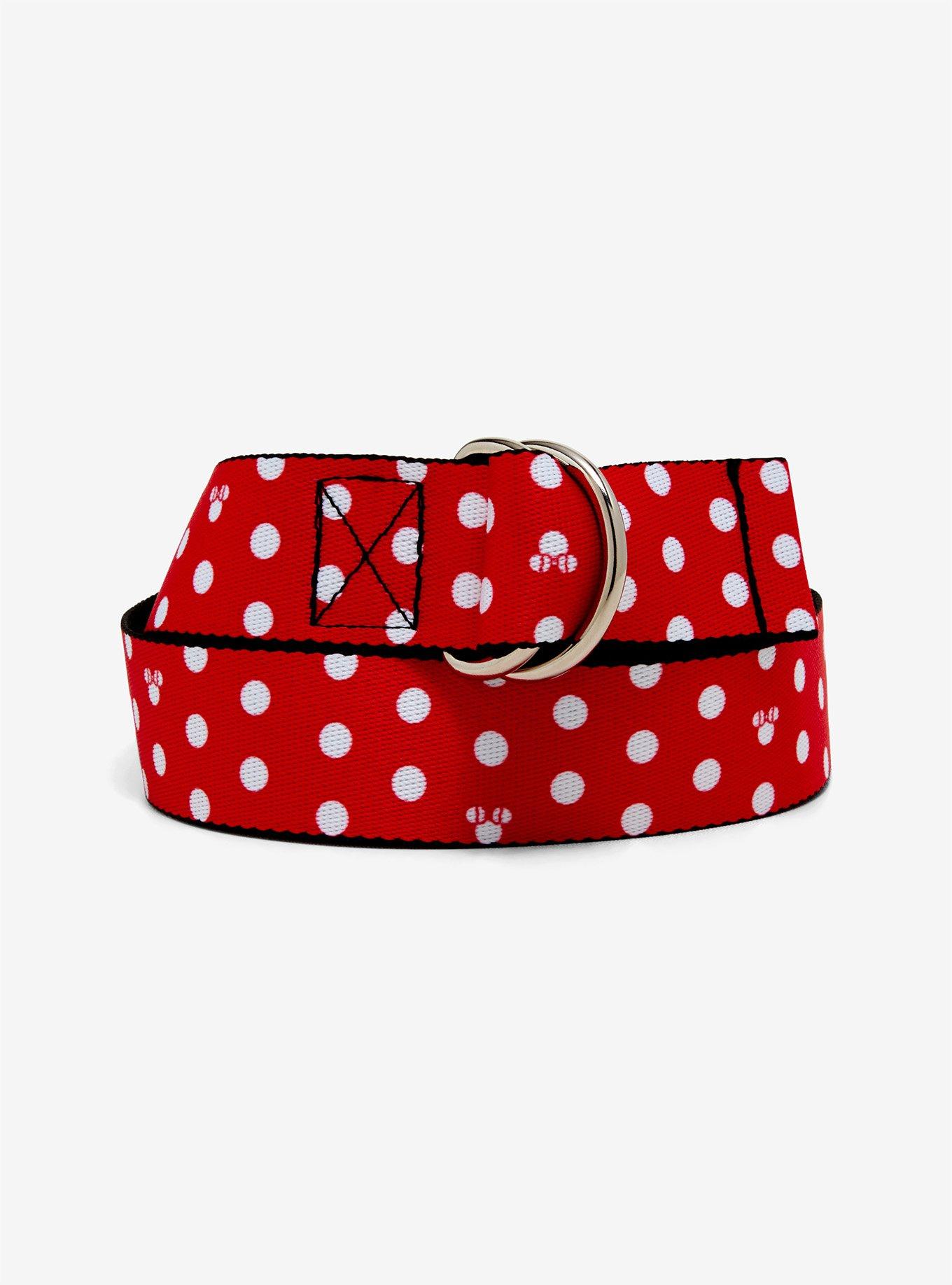 Disney Minnie Mouse Polka Dot D-Ring Belt | Hot Topic