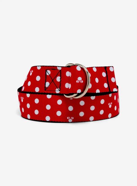 Disney Minnie Mouse Polka Dot D-Ring Belt | Hot Topic