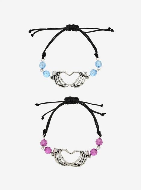 Skeleton Hands Best Friend Cord Bracelet Set | Hot Topic
