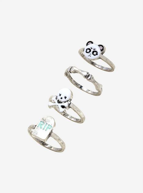 Sad Panda Ring Set | Hot Topic
