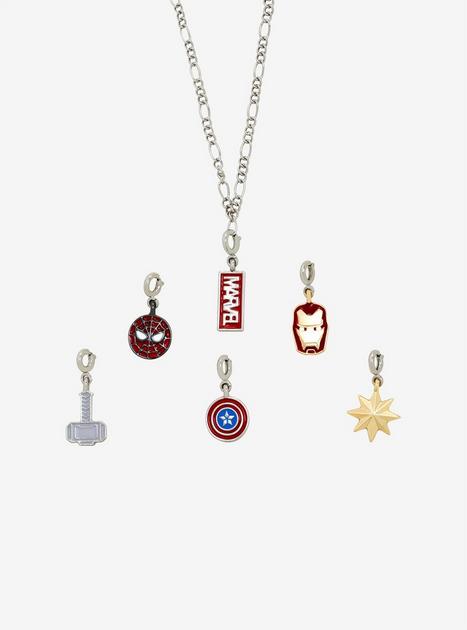 Marvel Icons Interchangeable Charm Necklace Set - BoxLunch Exclusive ...