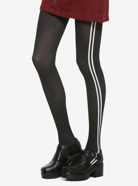 Black & White Striped Tights | Hot Topic