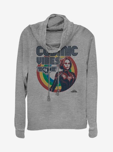 Marvel Captain Marvel Marvel Power Cowlneck Long-Sleeve Girls Top ...