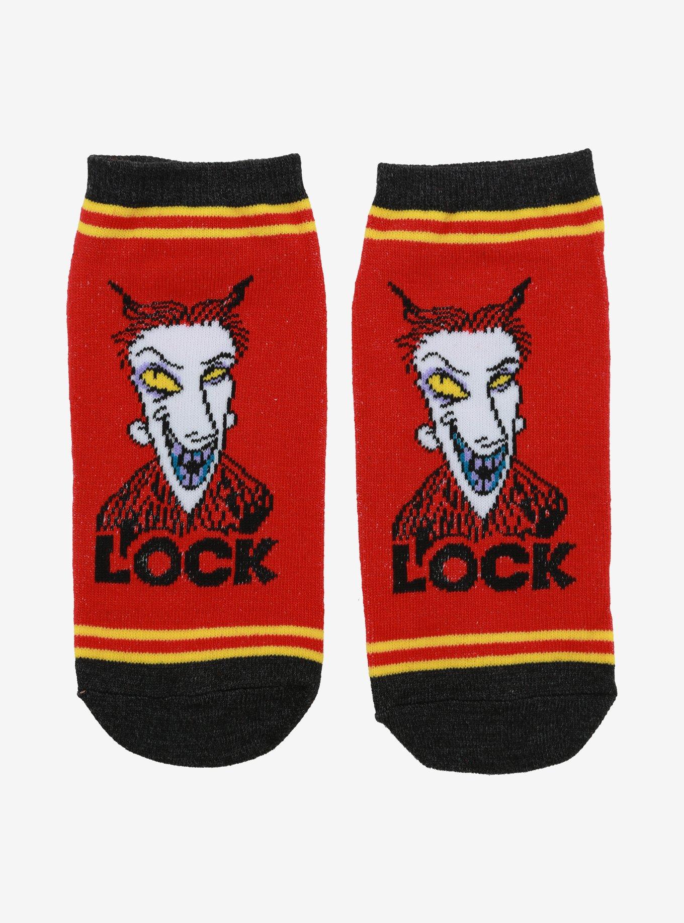 The Nightmare Before Christmas Lock No-Show Socks | Hot Topic