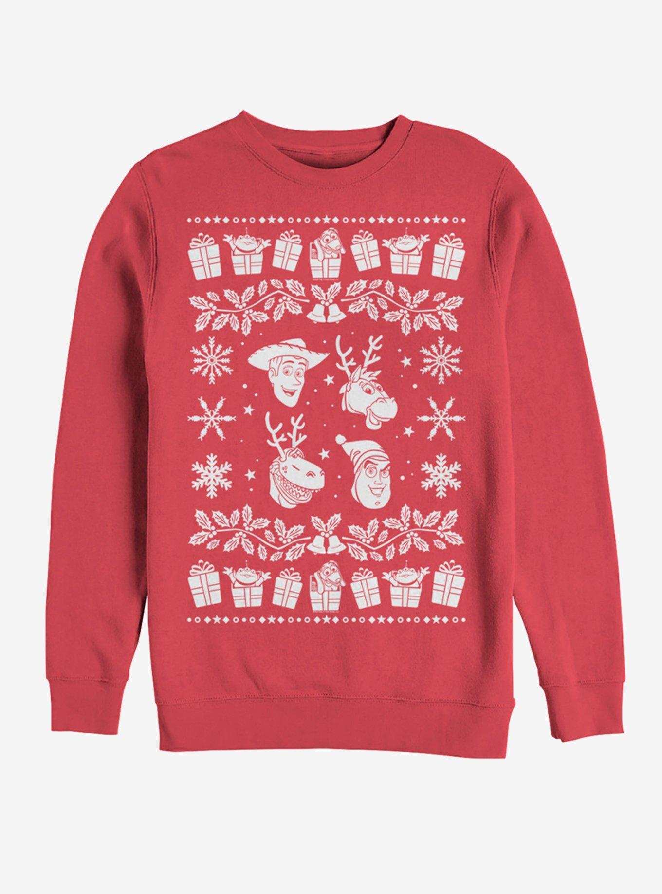Disney Pixar Toy Story Sweater Story Sweatshirt - RED | Hot Topic