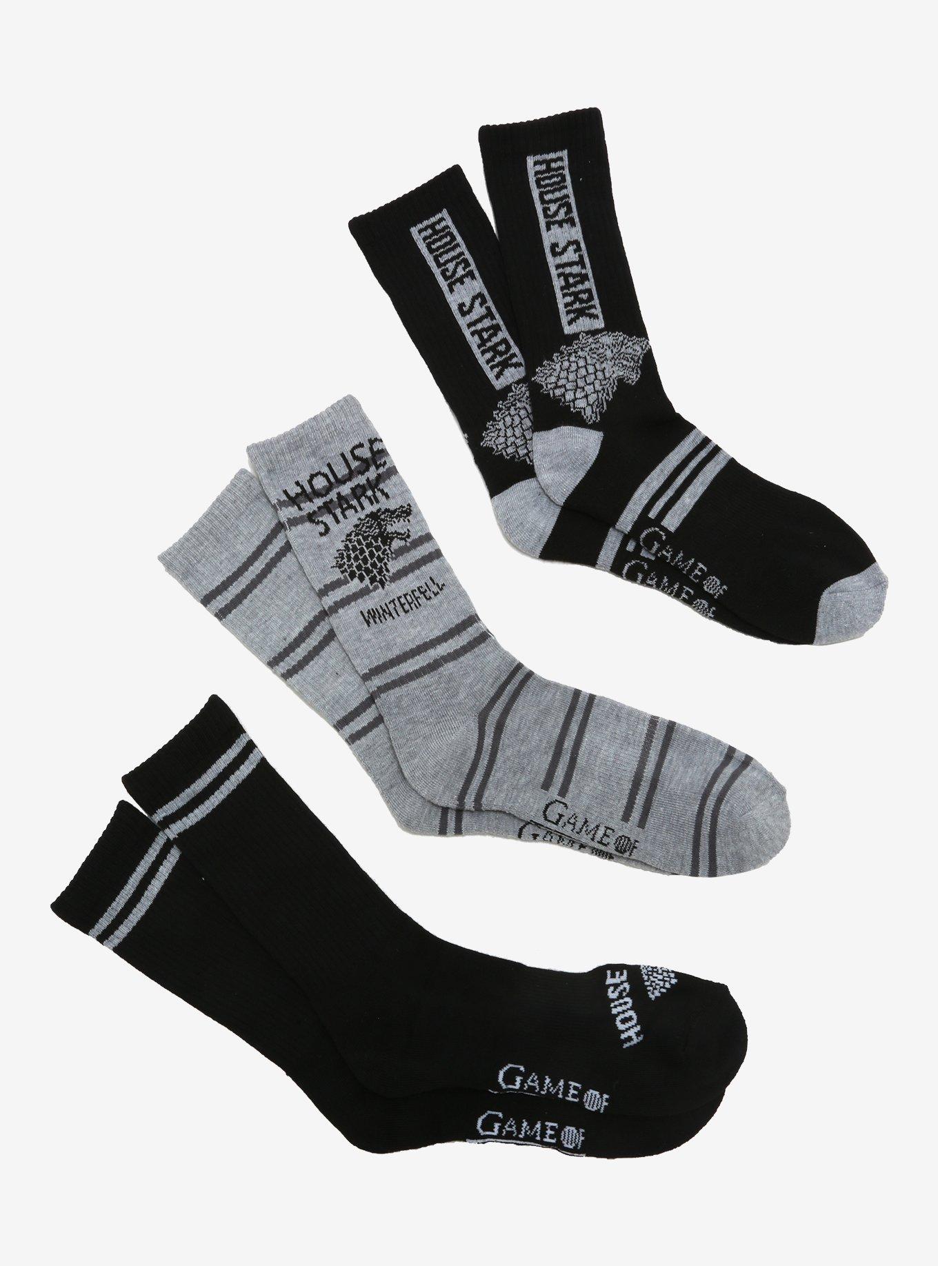 Game of Thrones House Stark Crew Sock Set - BoxLunch Exclusive | BoxLunch