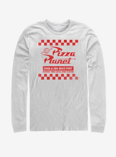 Disney Pixar Toy Story Pizza Planet Box Long Sleeve T-Shirt - WHITE ...