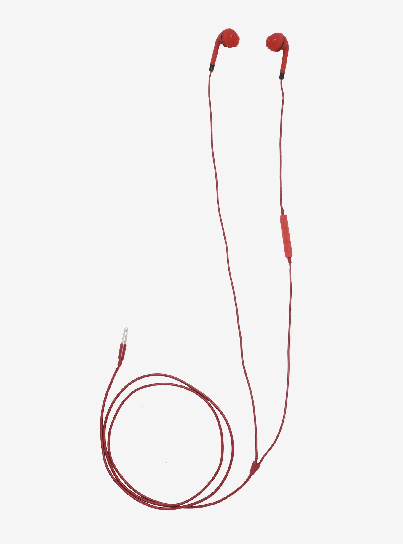 Matte Red & Black Earbuds | Hot Topic
