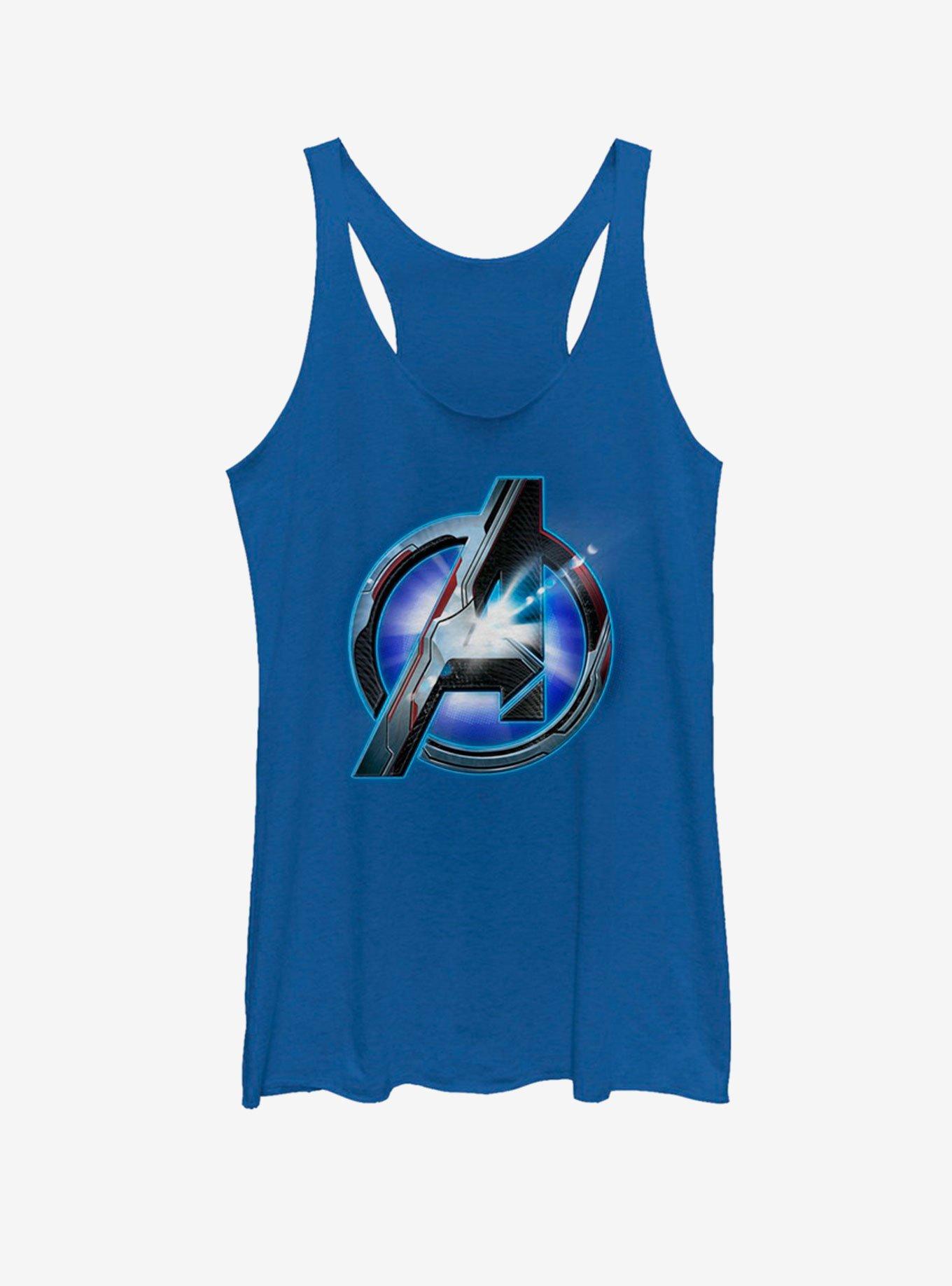 Marvel Avengers: Endgame Tech Logo Womens Tank Top - BLUE | BoxLunch
