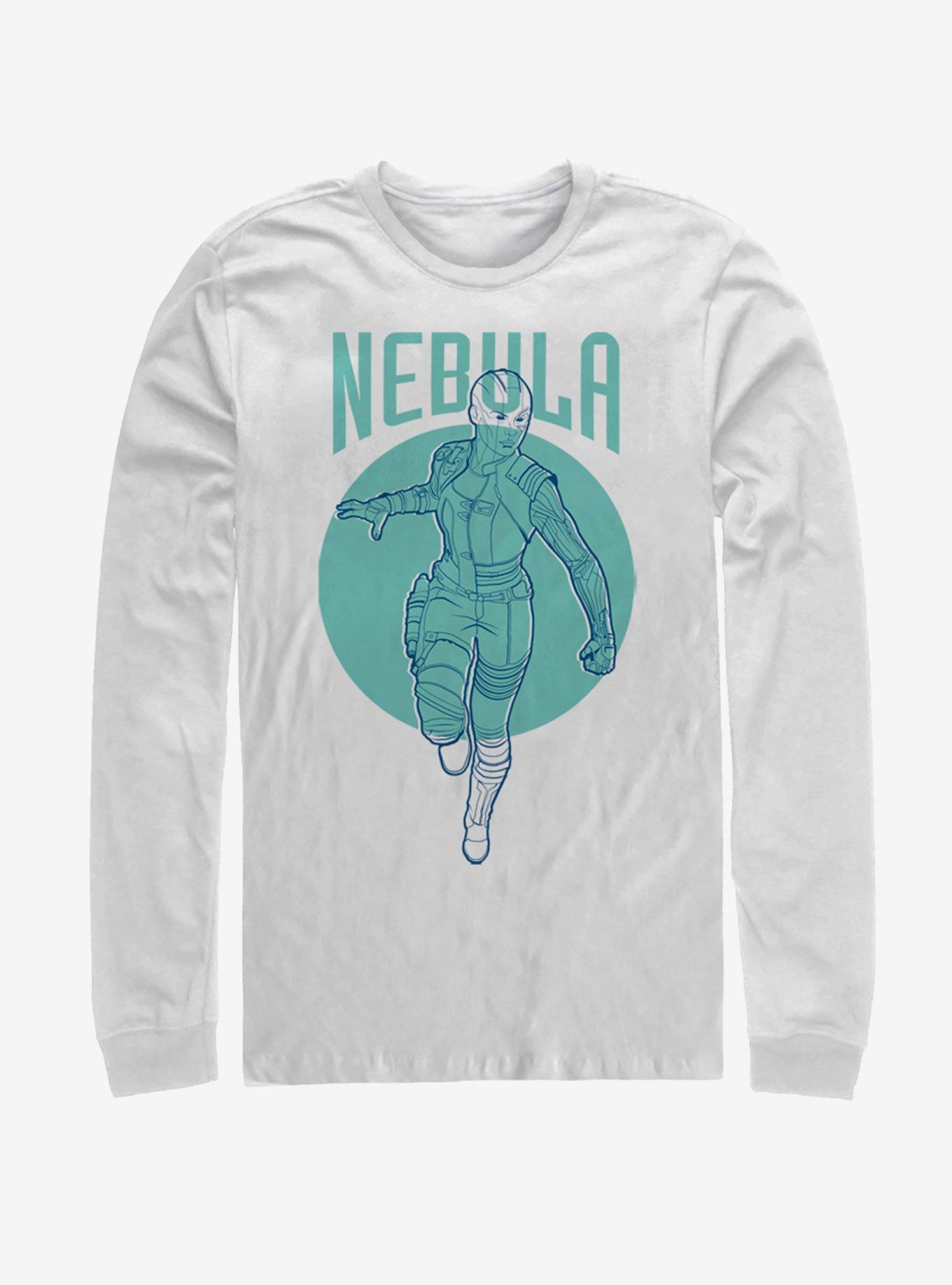Marvel Avengers: Endgame Nebula Simplicity Long Sleeve T-Shirt - WHITE ...