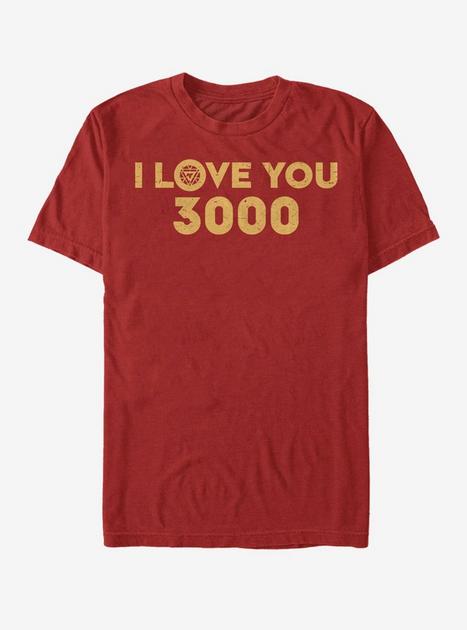 Red Marvel Avengers: Endgame Love You 3000 T-Shirt | BoxLunch - RED ...