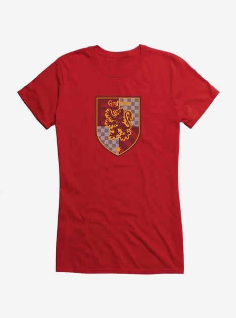 Harry Potter Gryffindor Checkered Shield Girls T-Shirt | Hot Topic