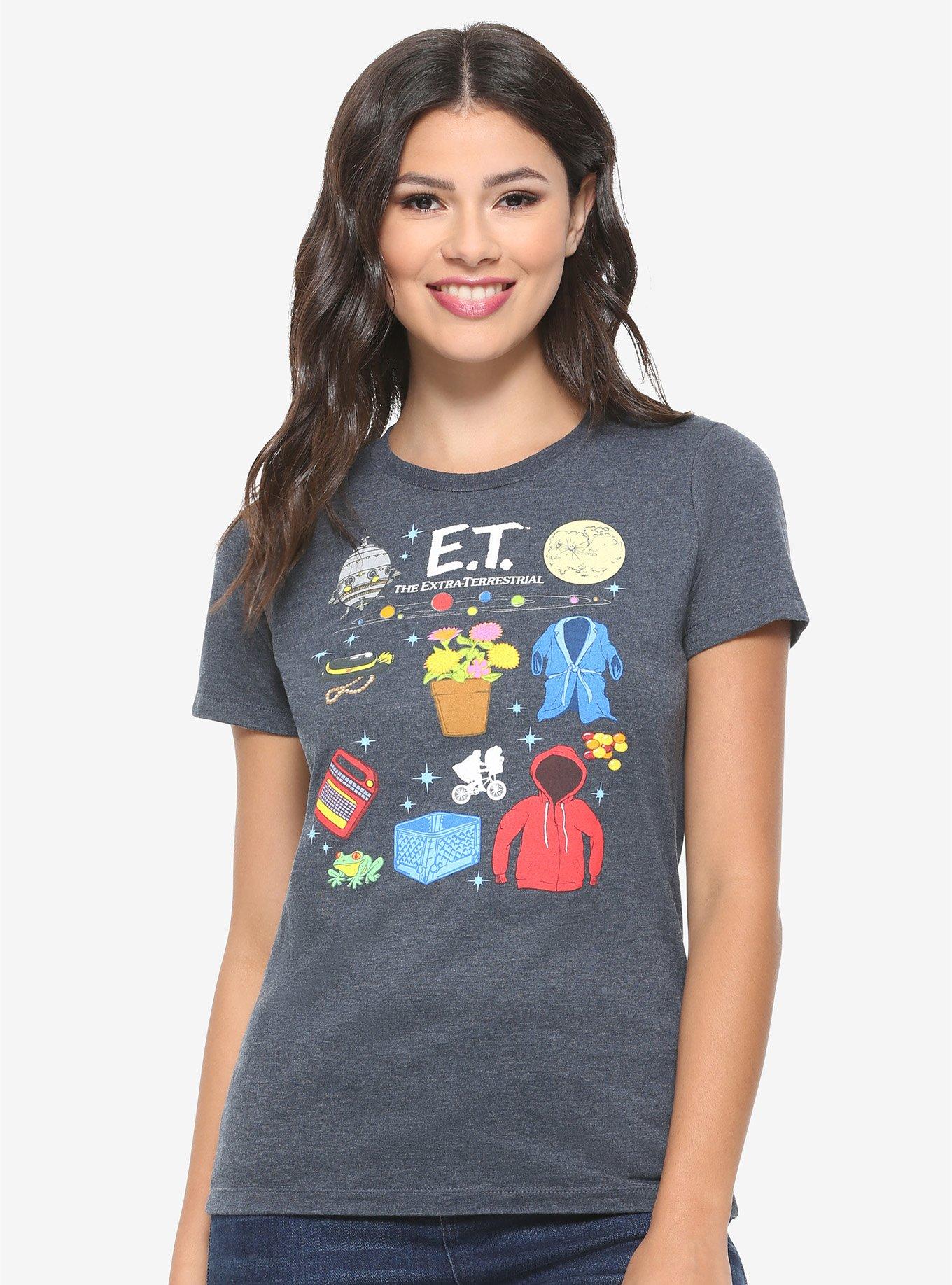 E.T. the Extra-Terrestrial Icon Collage Women's T-Shirt - BoxLunch ...