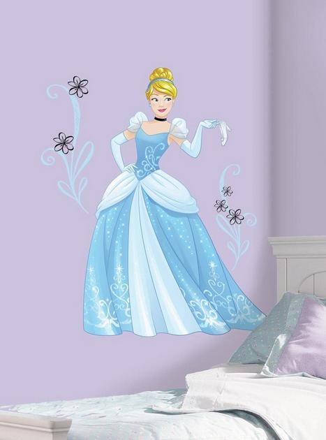 Disney Cinderella - Sparking Princess Cinderella Peel And Stick Giant ...