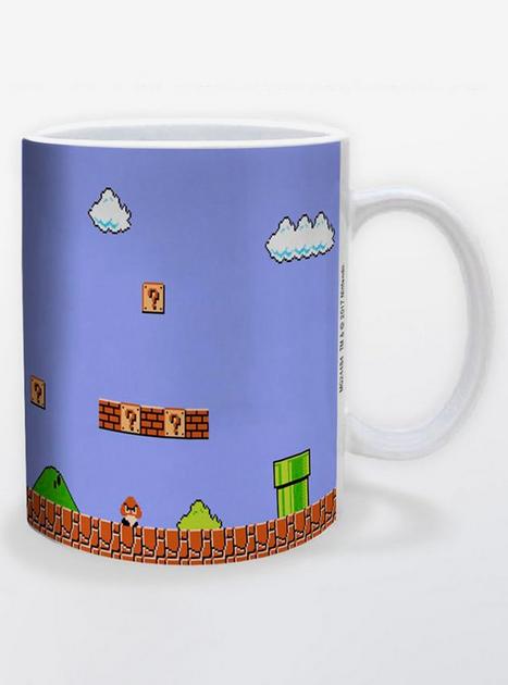 Nintendo Super Mario Bros. Retro Title Mug | Hot Topic
