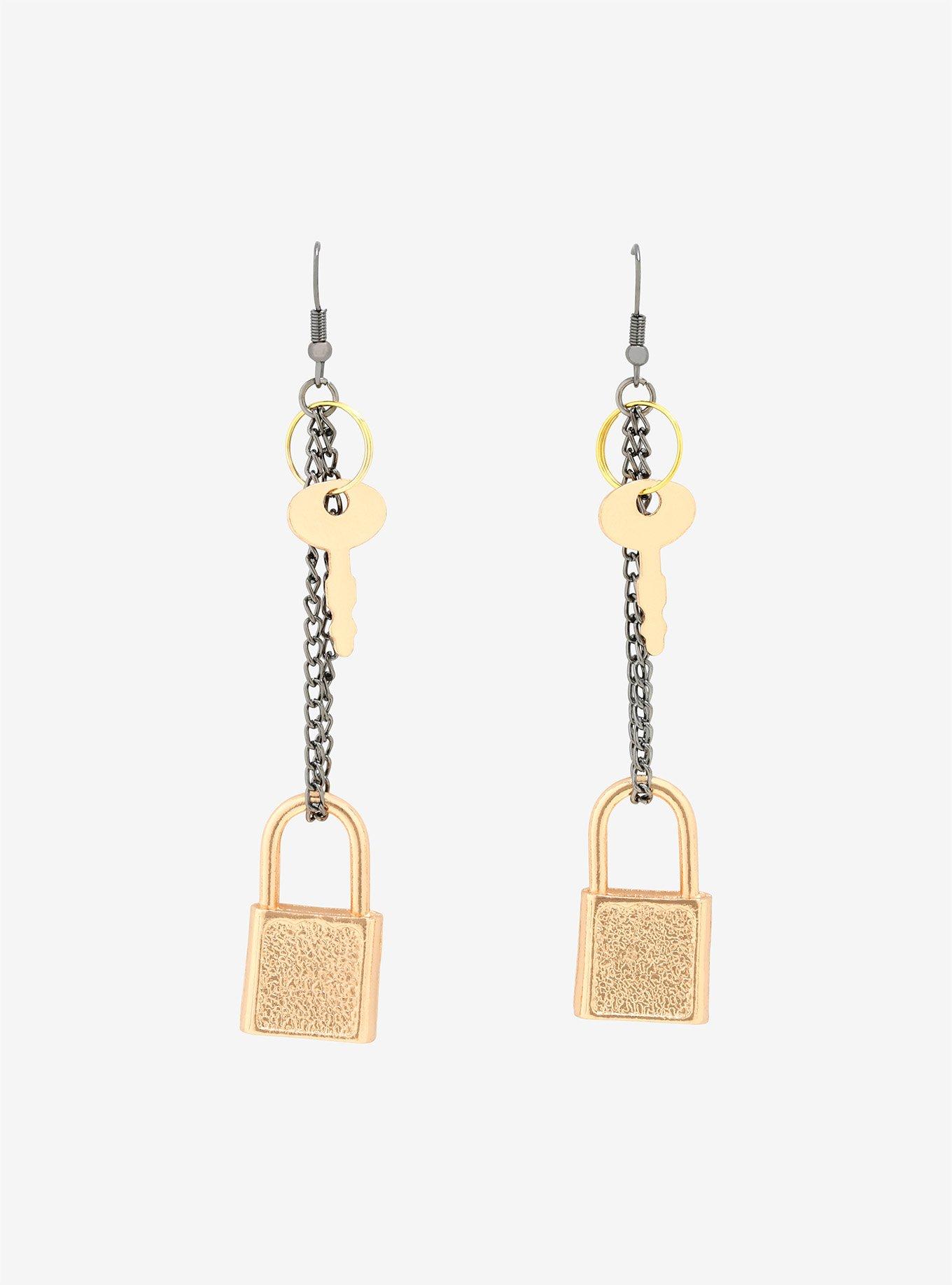 Padlock Dangle Earrings | Hot Topic