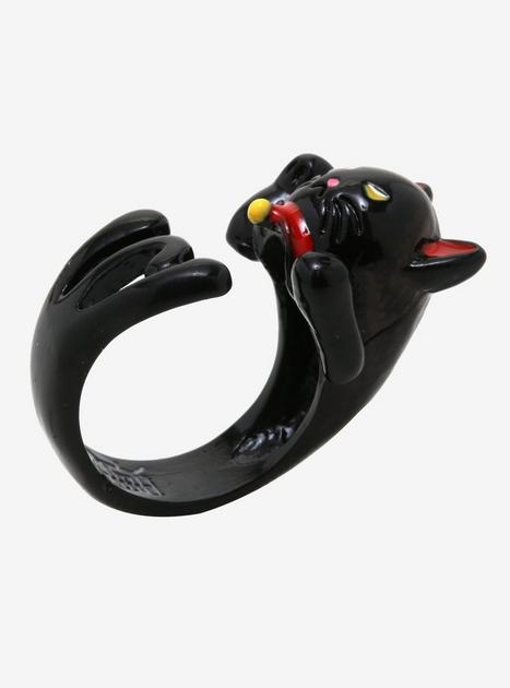 Lucky Black Cat Wrap Ring | Hot Topic