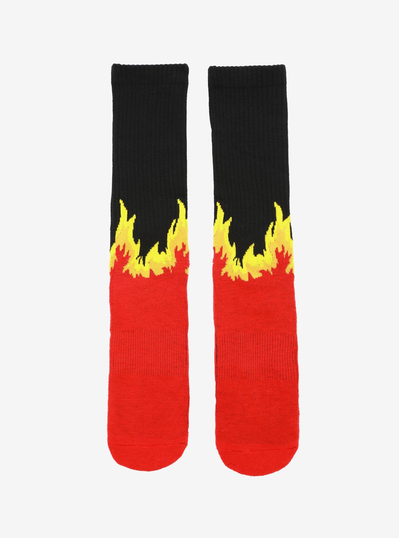 Flaming Crew Socks | Hot Topic