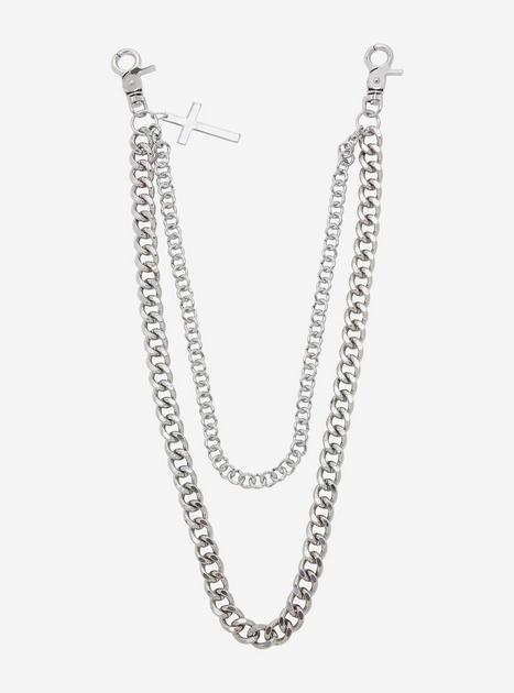 Silver 18 Inch & 24 Inch Cross Wallet Chain | Hot Topic