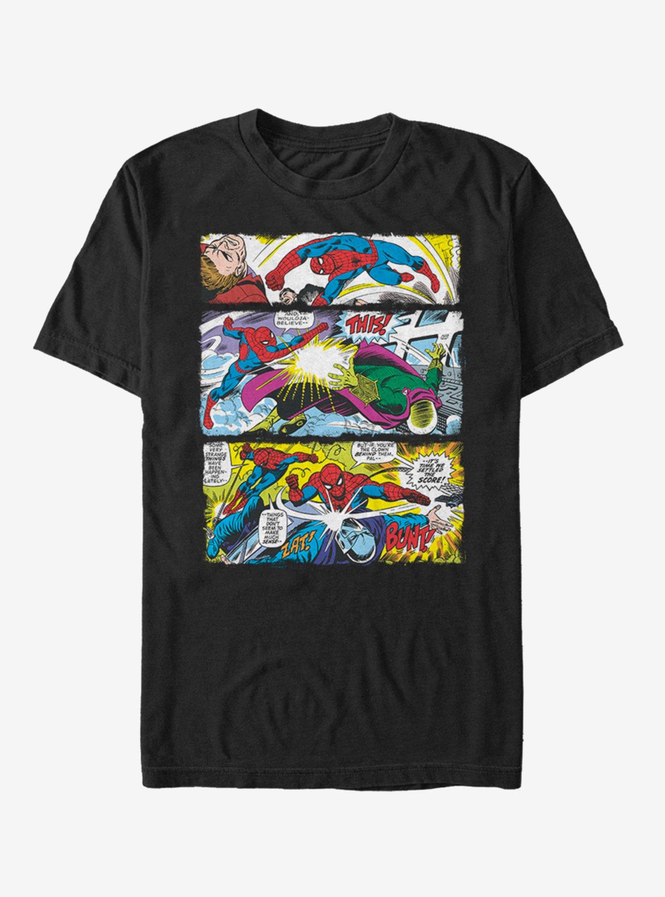 Marvel Spider-Man Spider Panels T-Shirt - BLACK | BoxLunch