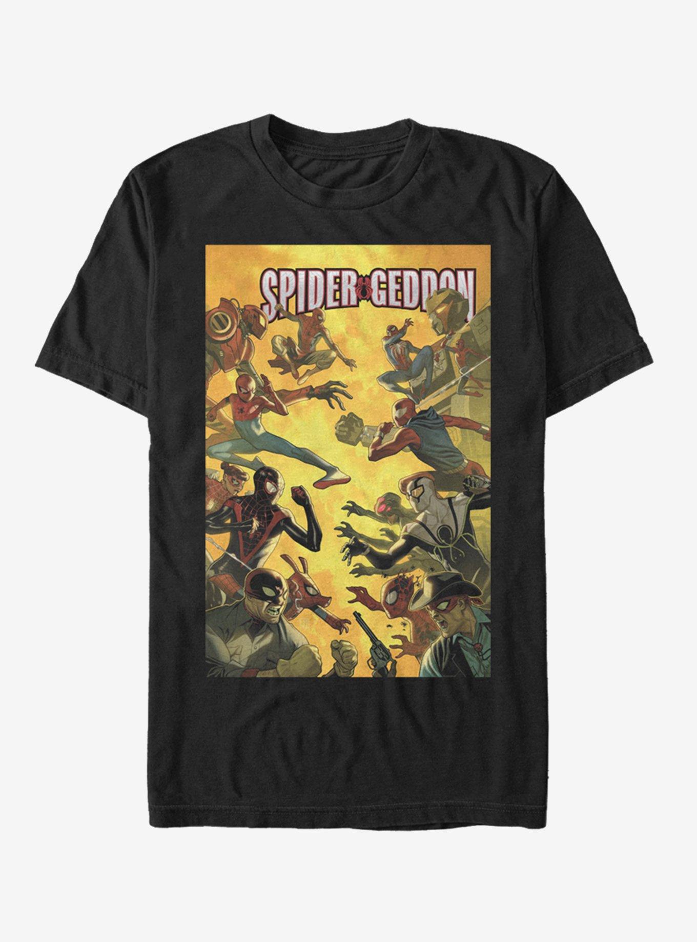 Marvel Spider-Man Spider-Geddon Fight T-Shirt - BLACK | BoxLunch