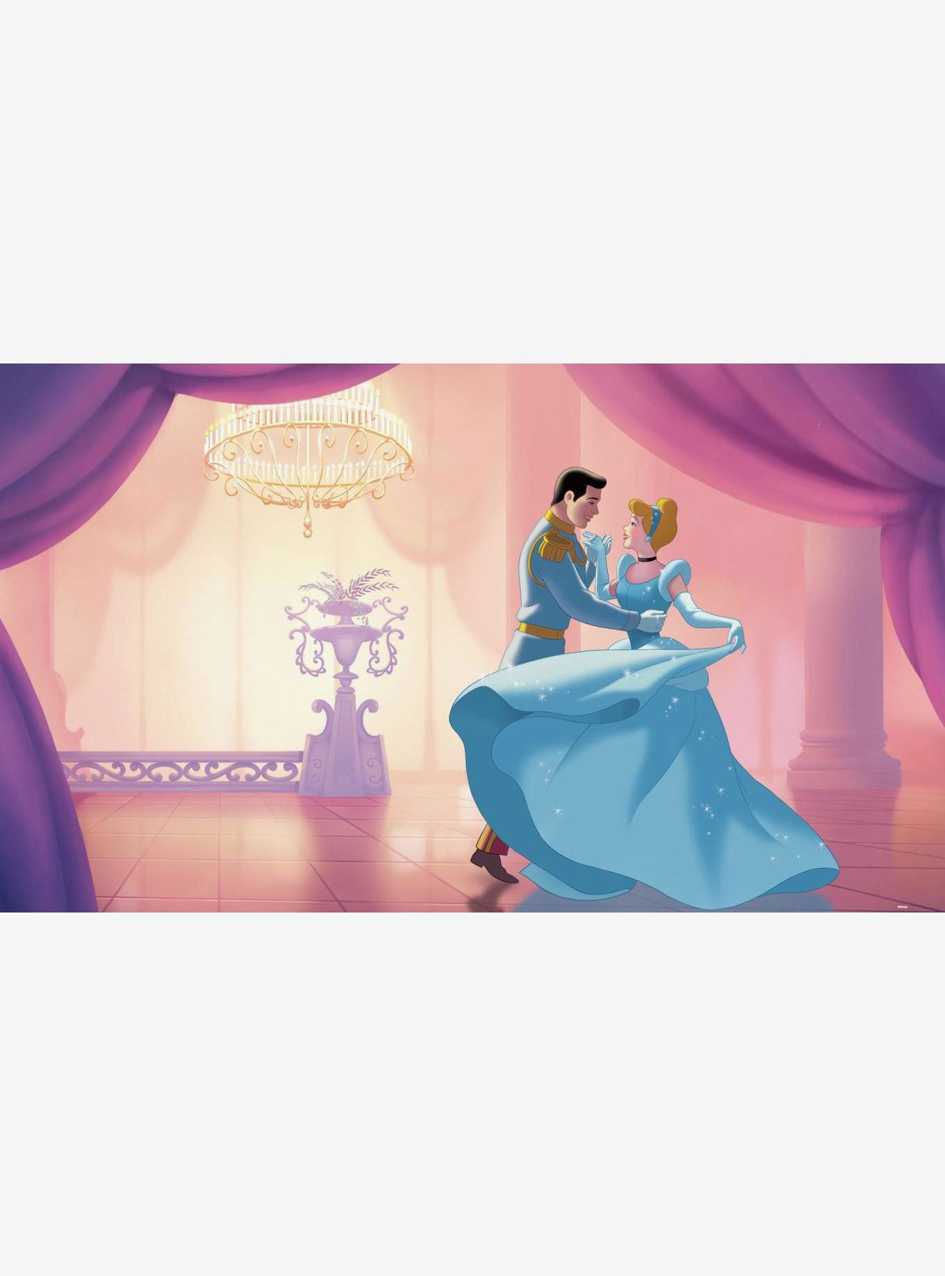 Disney Princess Cinderella 'So This Is Love' Chair Rail Prepasted Mural ...