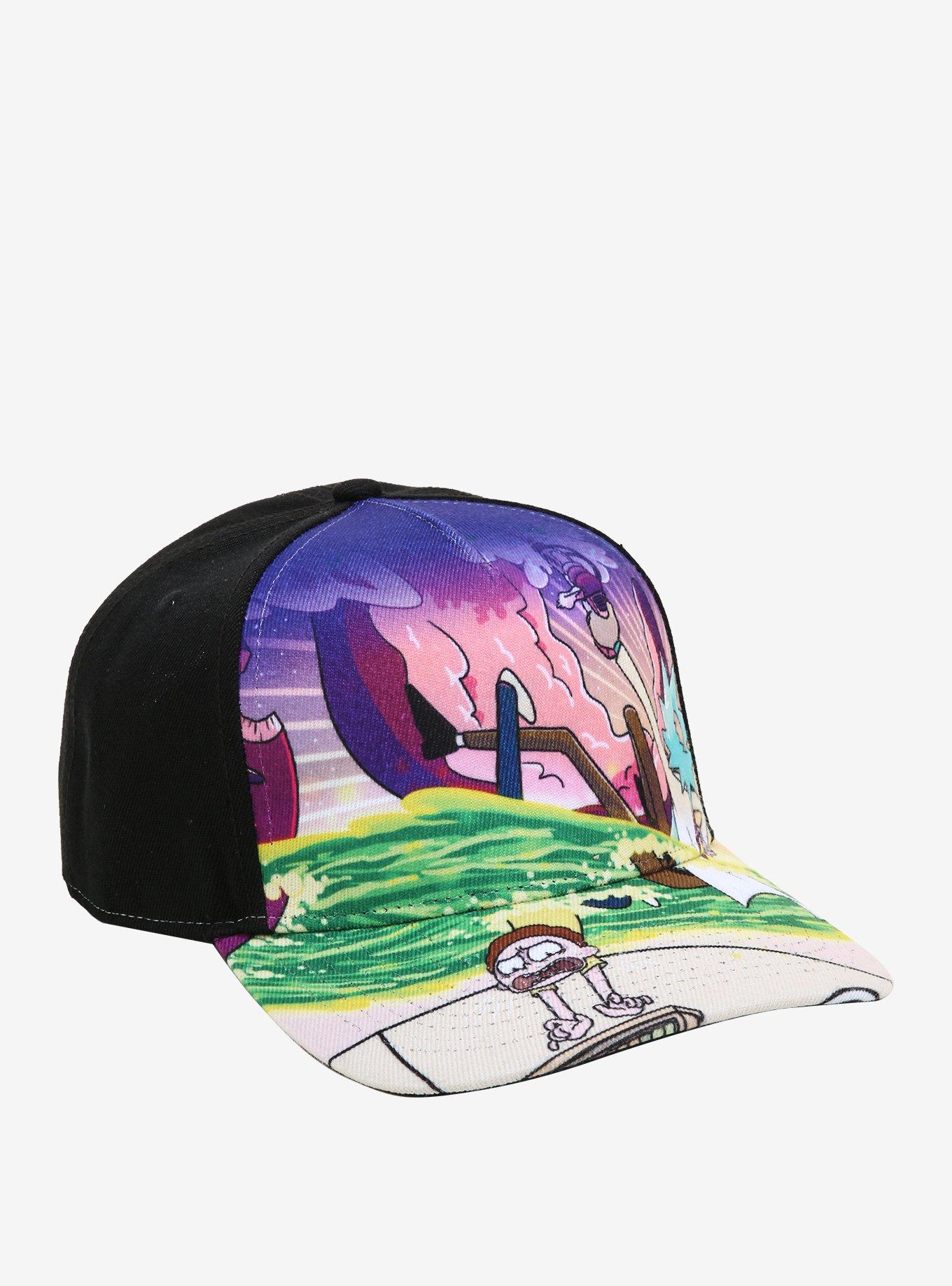 Rick And Morty Portal Curved Snapback Hat | Hot Topic