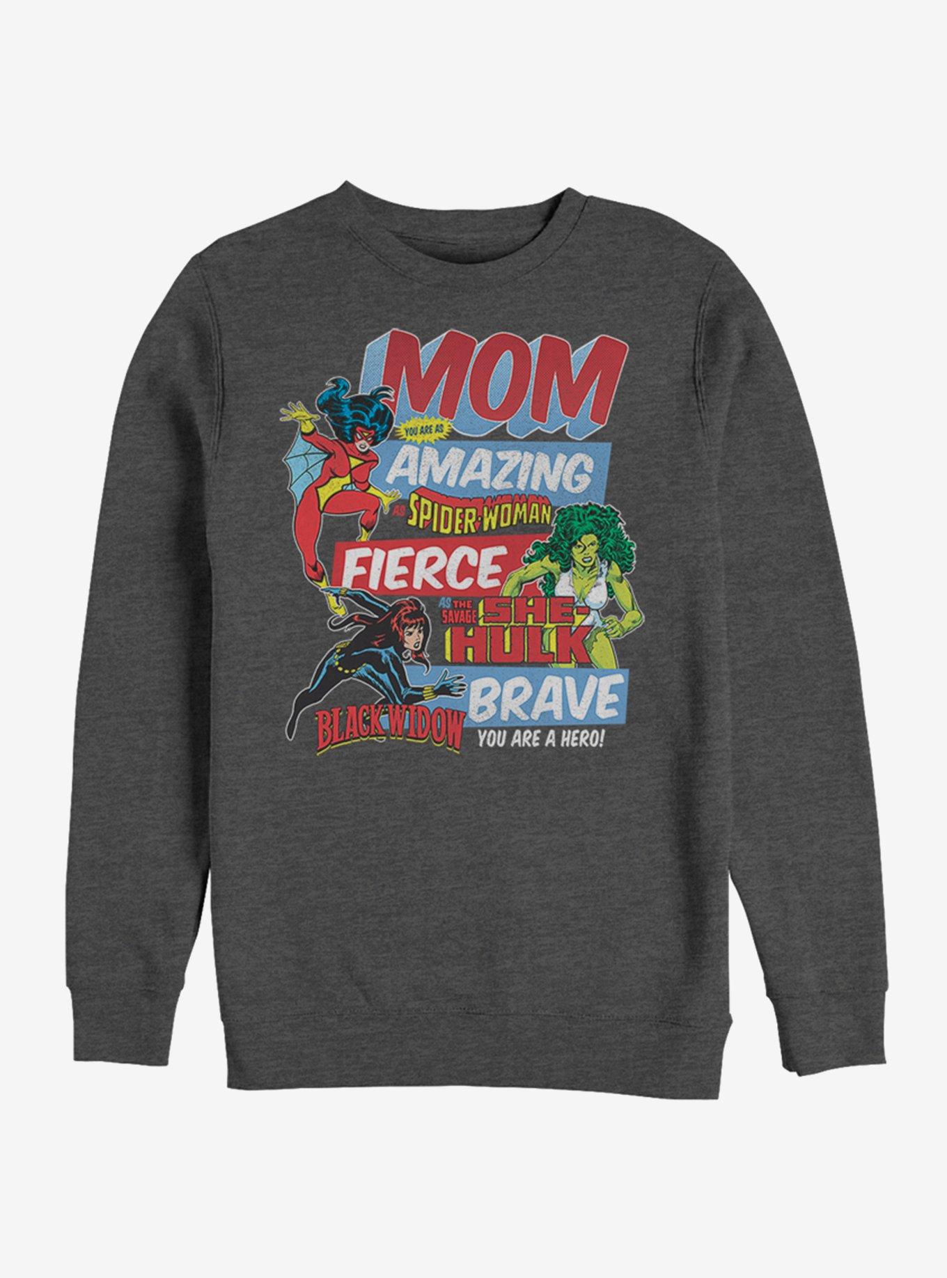 Marvel Retro Mom Sweatshirt Black Hot Topic