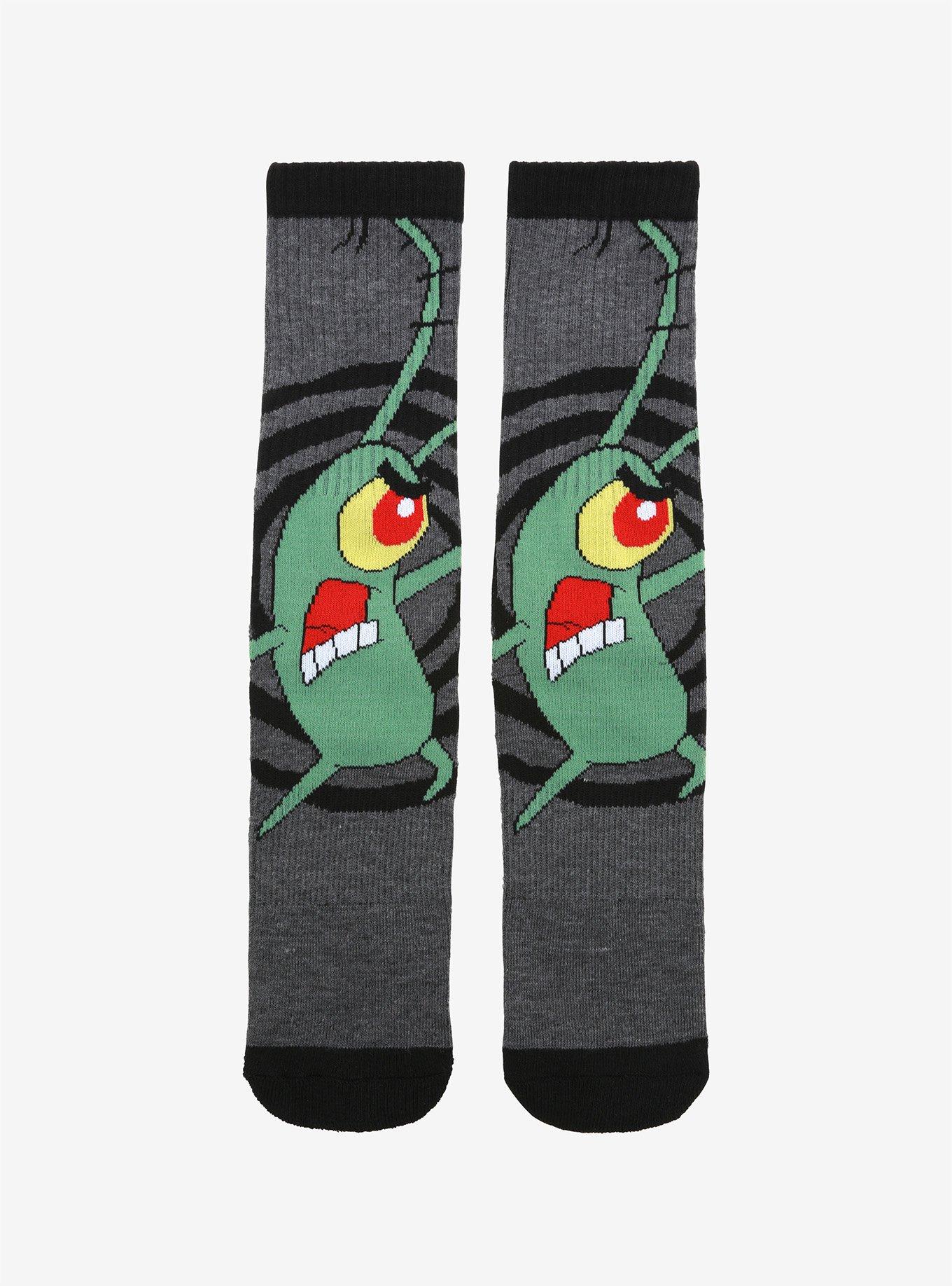 Spongebob Squarepants Plankton Crew Socks Hot Topic