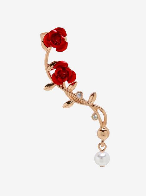 Disney Beauty And The Beast Rose Pearl Right Ear Cuff | Hot Topic