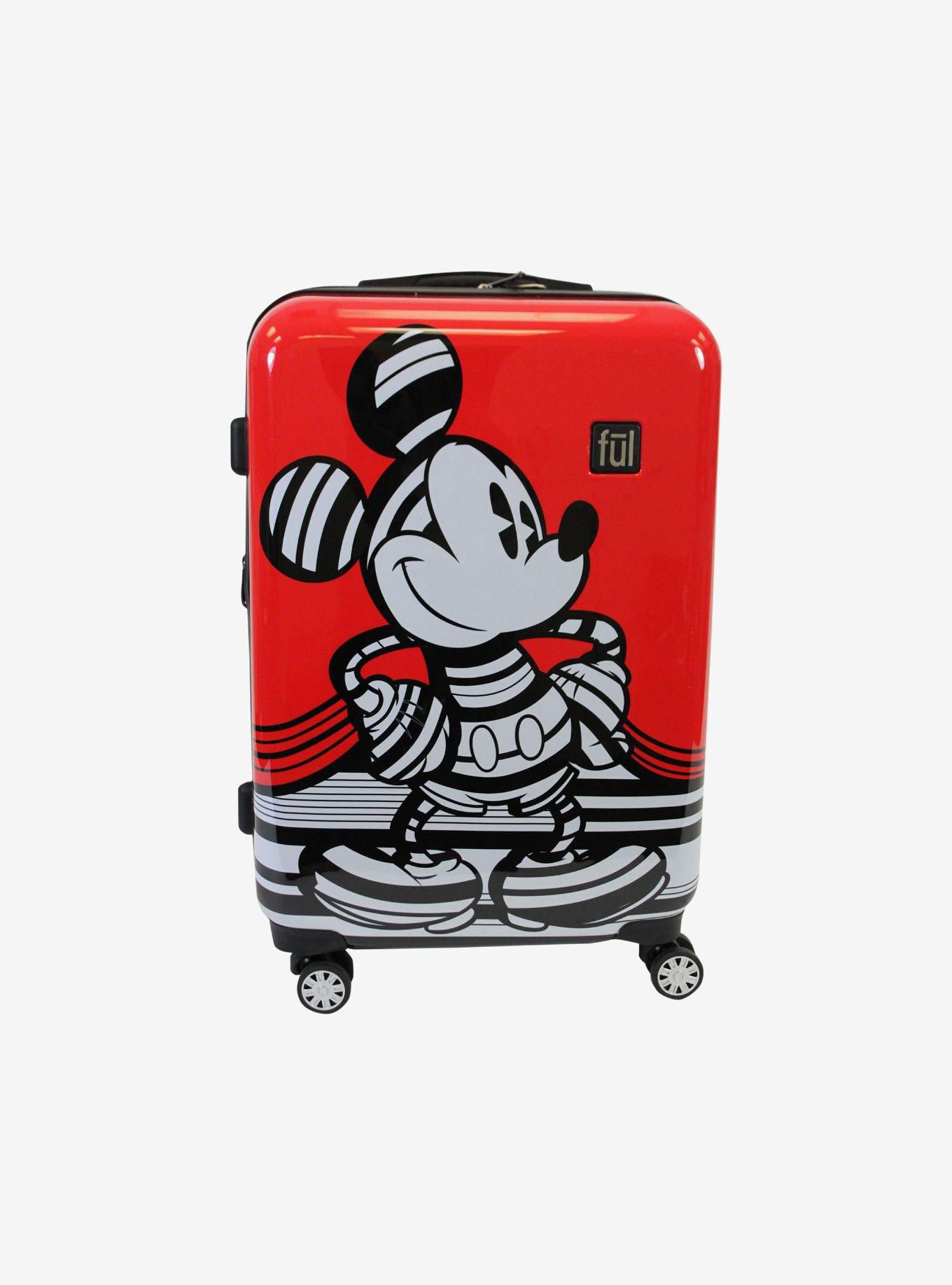 FUL Disney Mickey Mouse 25 Inch Striped Hard Sided Luggage | BoxLunch