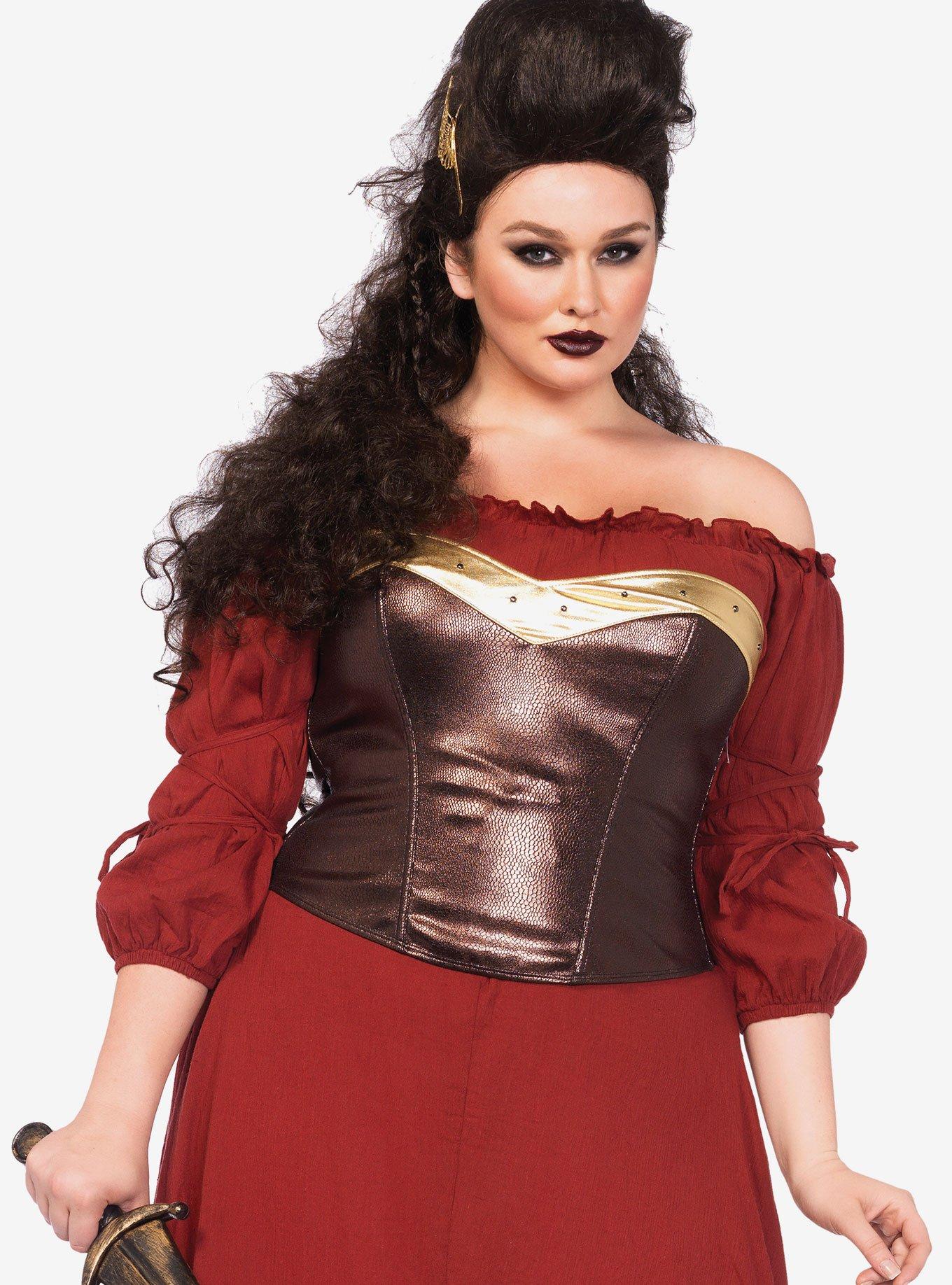 Warrior Armor Bustier With Stud Accents Plus Size | Hot Topic