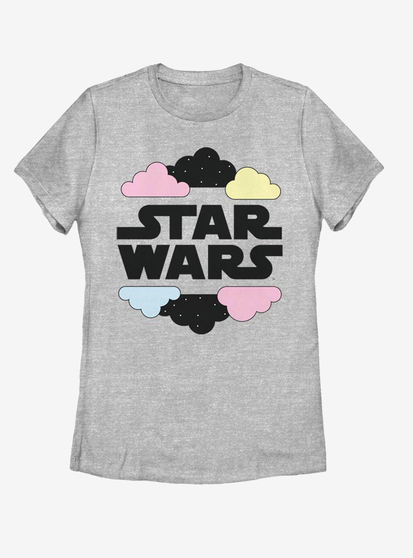 Star Wars Fluffy Logo Womens T-Shirt - GREY | BoxLunch