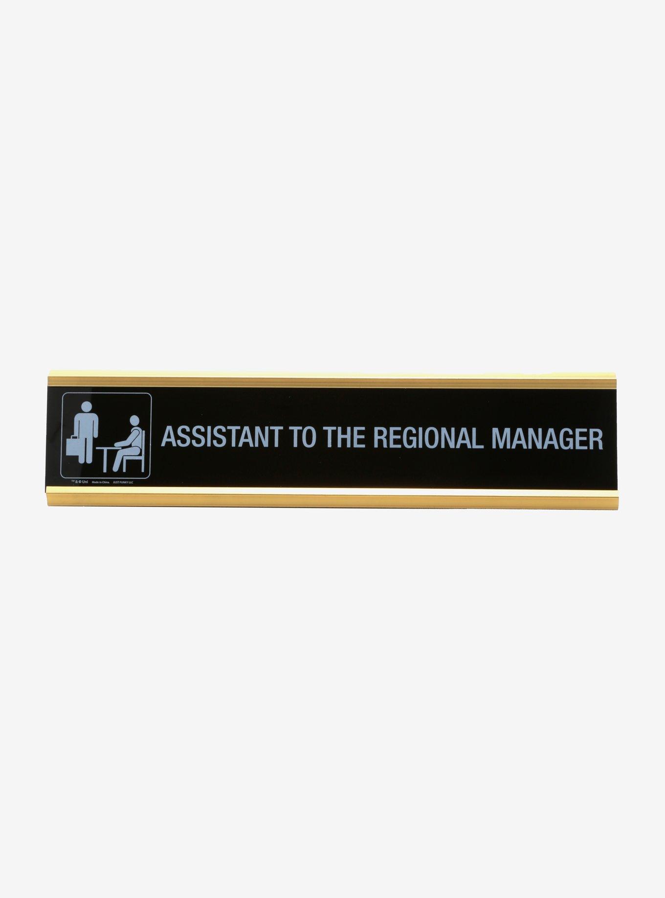 The Office Assistant To The Regional Manager Desk Sign | Hot Topic