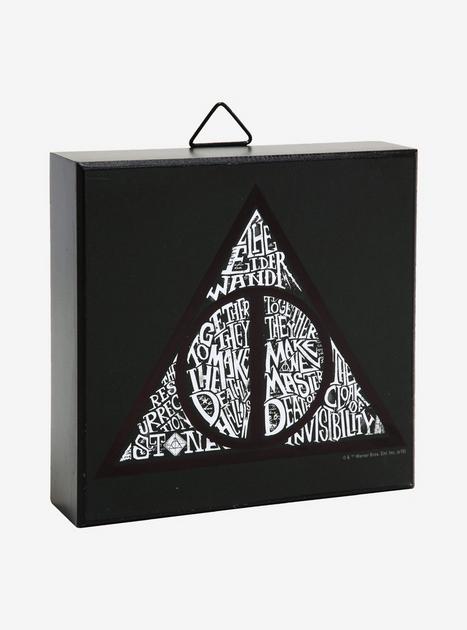 Harry Potter Deathly Hallows Words Wood Wall Art | Hot Topic