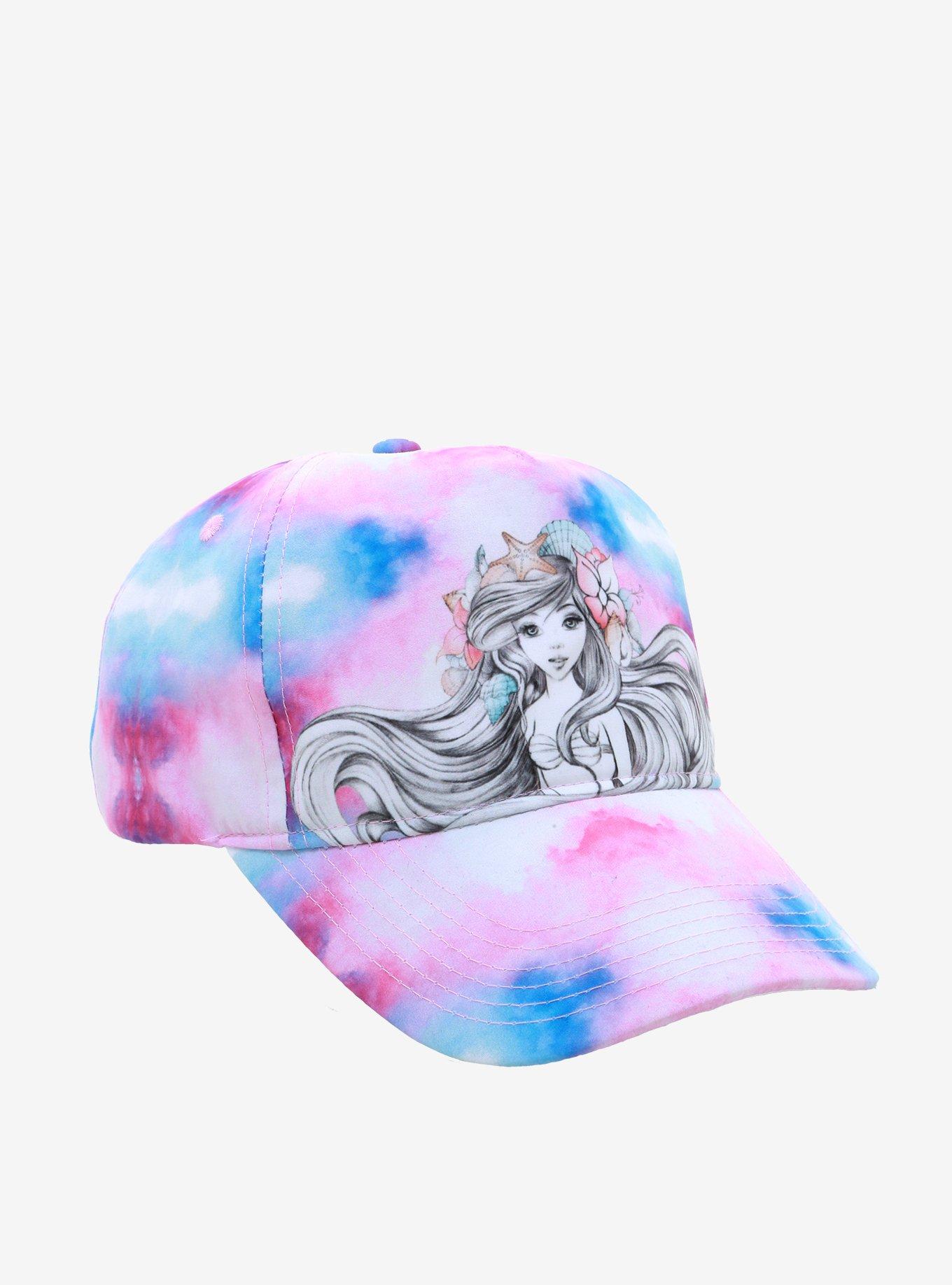 Disney The Little Mermaid Ariel Sketch Tie-Dye Dad Cap | Hot Topic