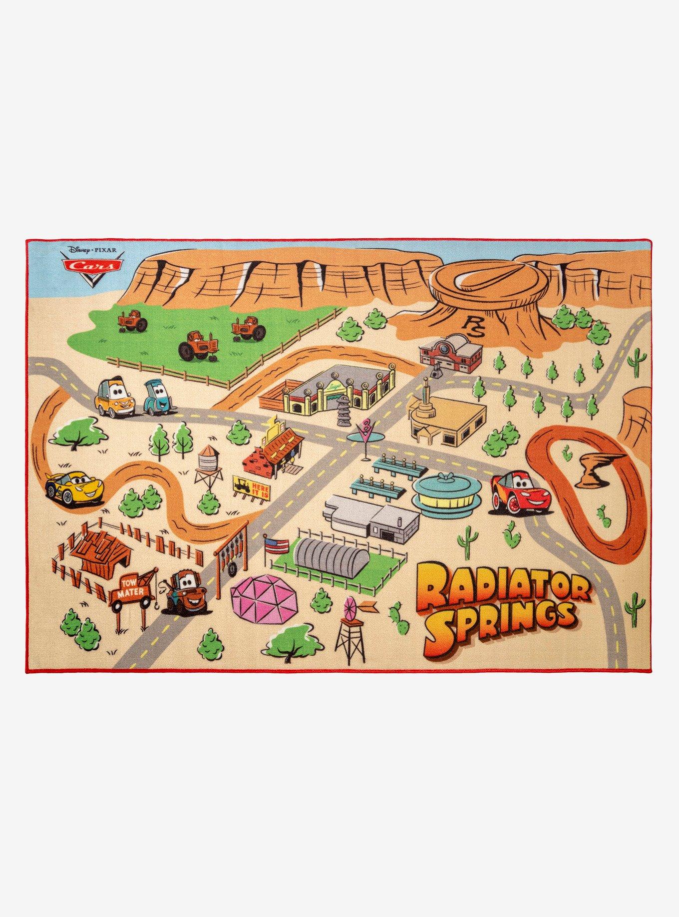 Disney Pixar Cars Radiator Springs Map Rug | Hot Topic