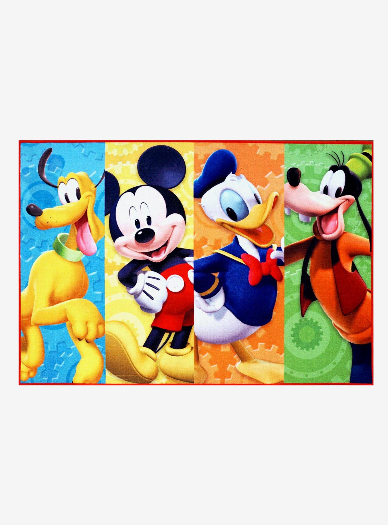 Disney Mickey, Donald, Pluto and Goofy Rug | BoxLunch