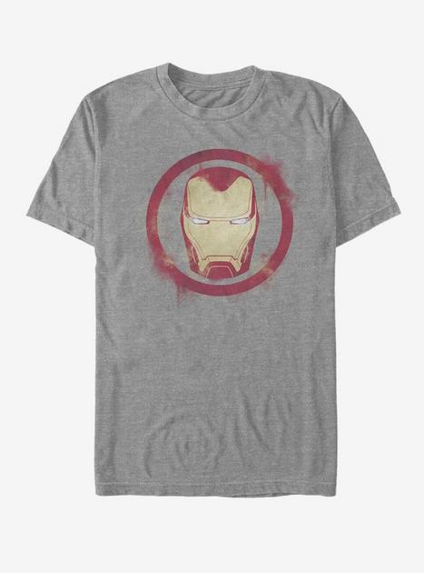 Marvel Avengers: Endgame Iron Man Spray Logo T-Shirt - GREY | BoxLunch