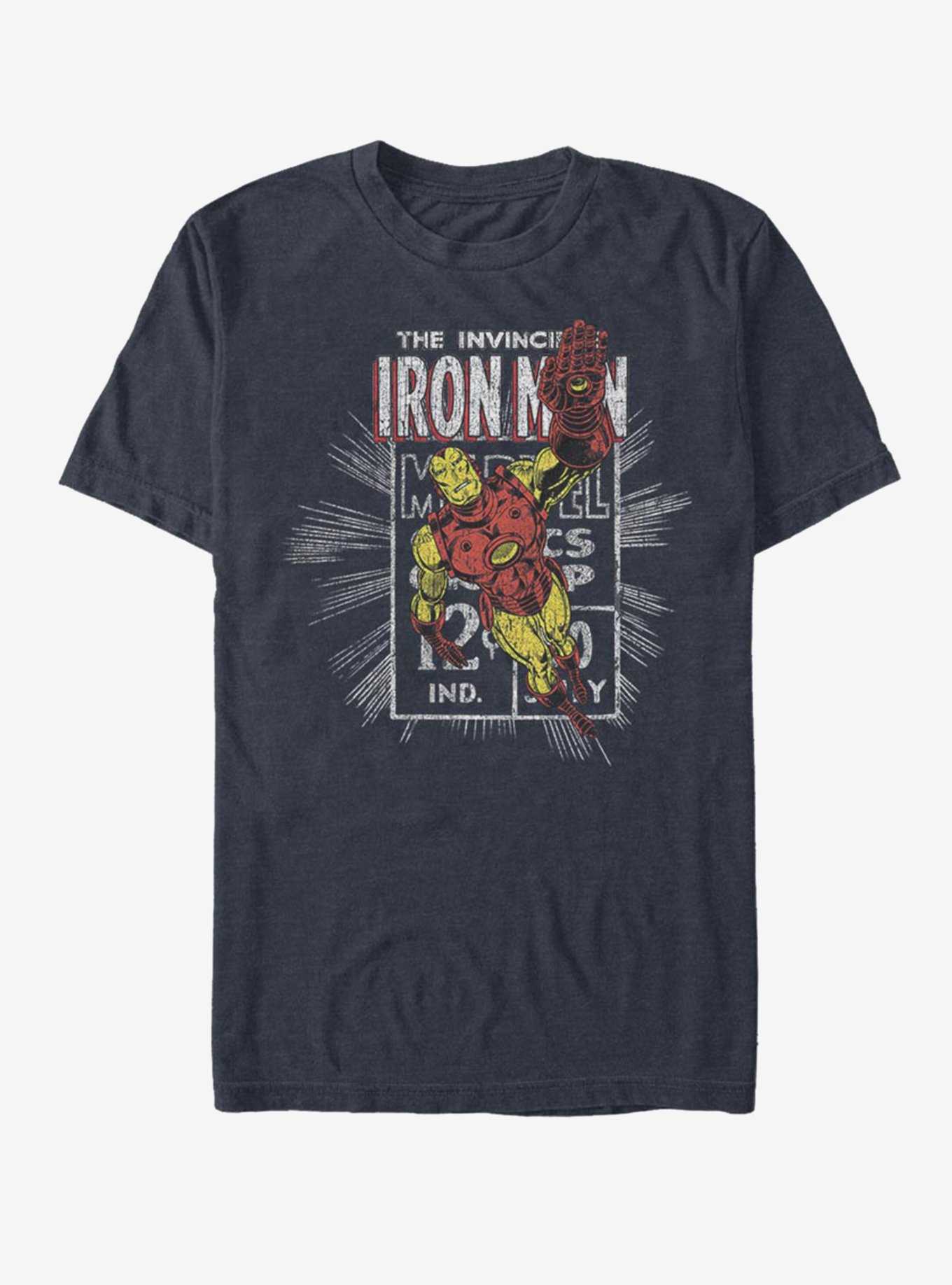 Marvel Iron-Man Stamp T-Shirt - BLUE | BoxLunch