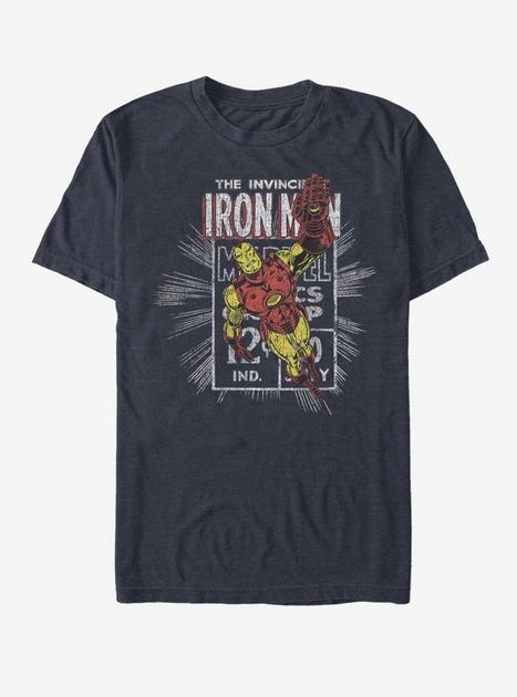 Marvel Iron-Man Stamp T-Shirt - BLUE | BoxLunch