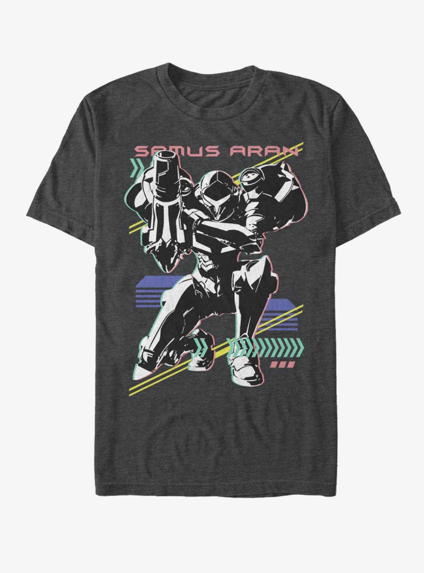 Nintendo Samus Aran Neon T-Shirt - GREY | BoxLunch