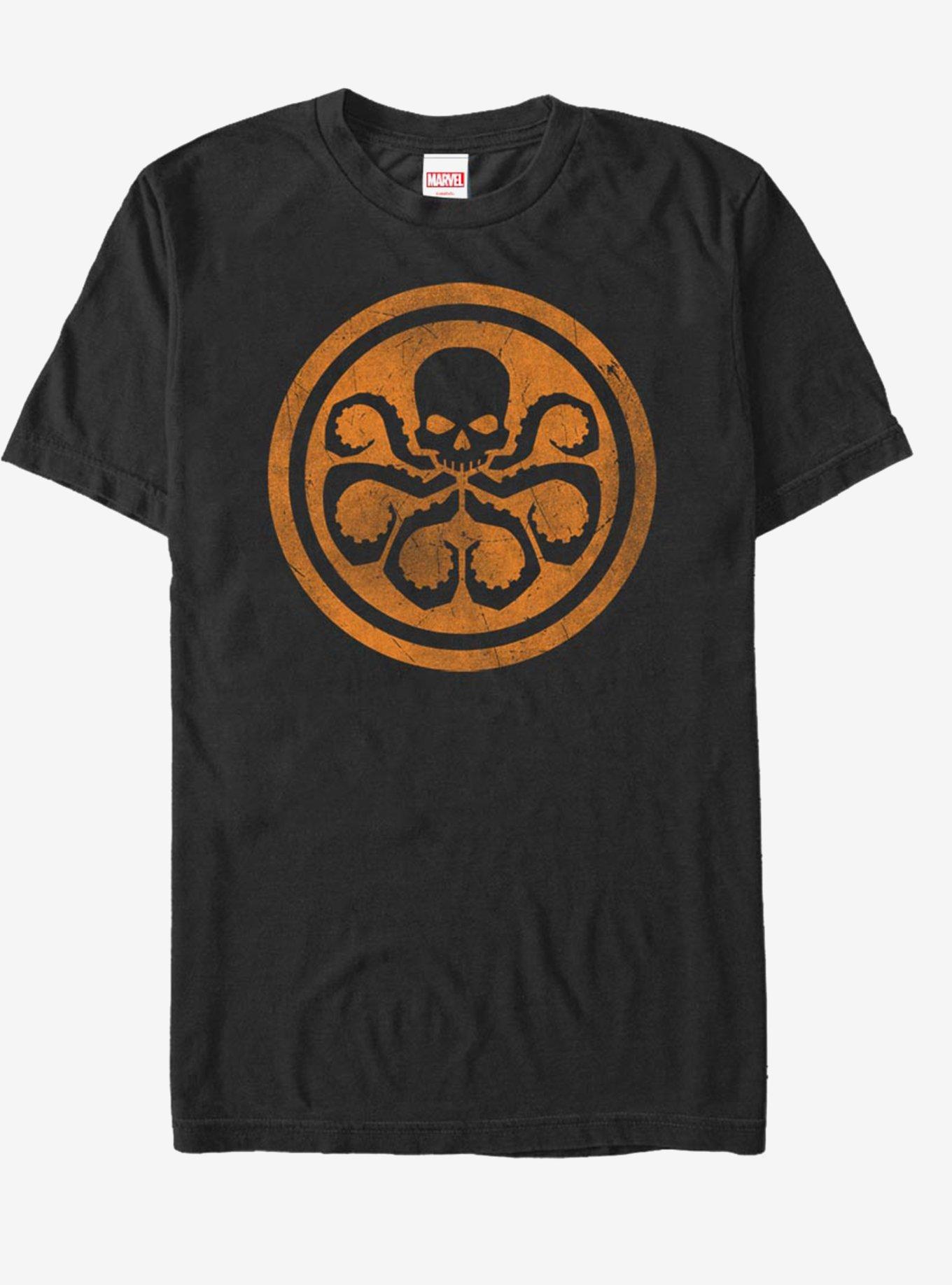 Marvel Avengers Hydra Orange T-Shirt - BLACK | BoxLunch
