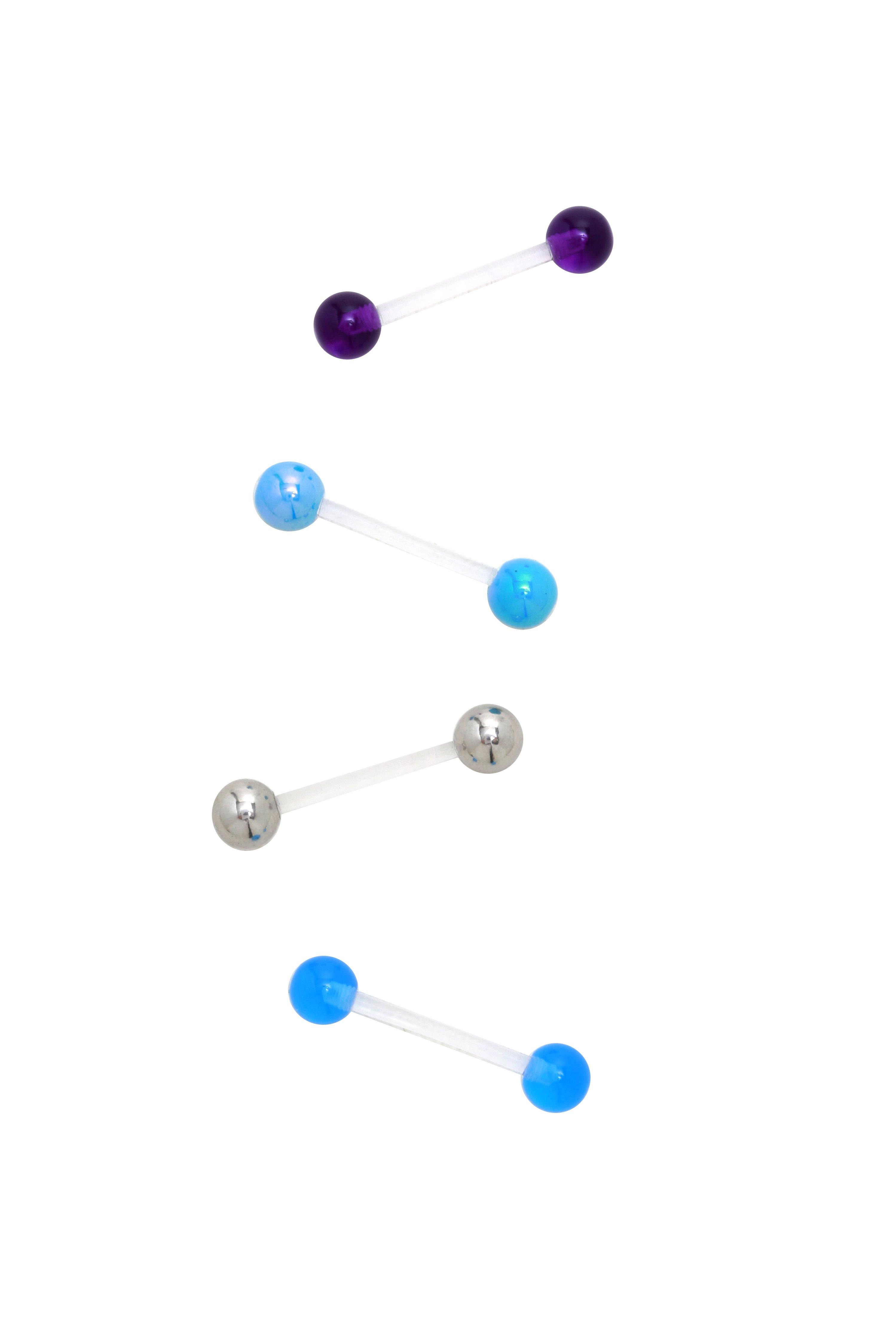 14G Acrylic Blue Purple Barbell 4 Pack | Hot Topic