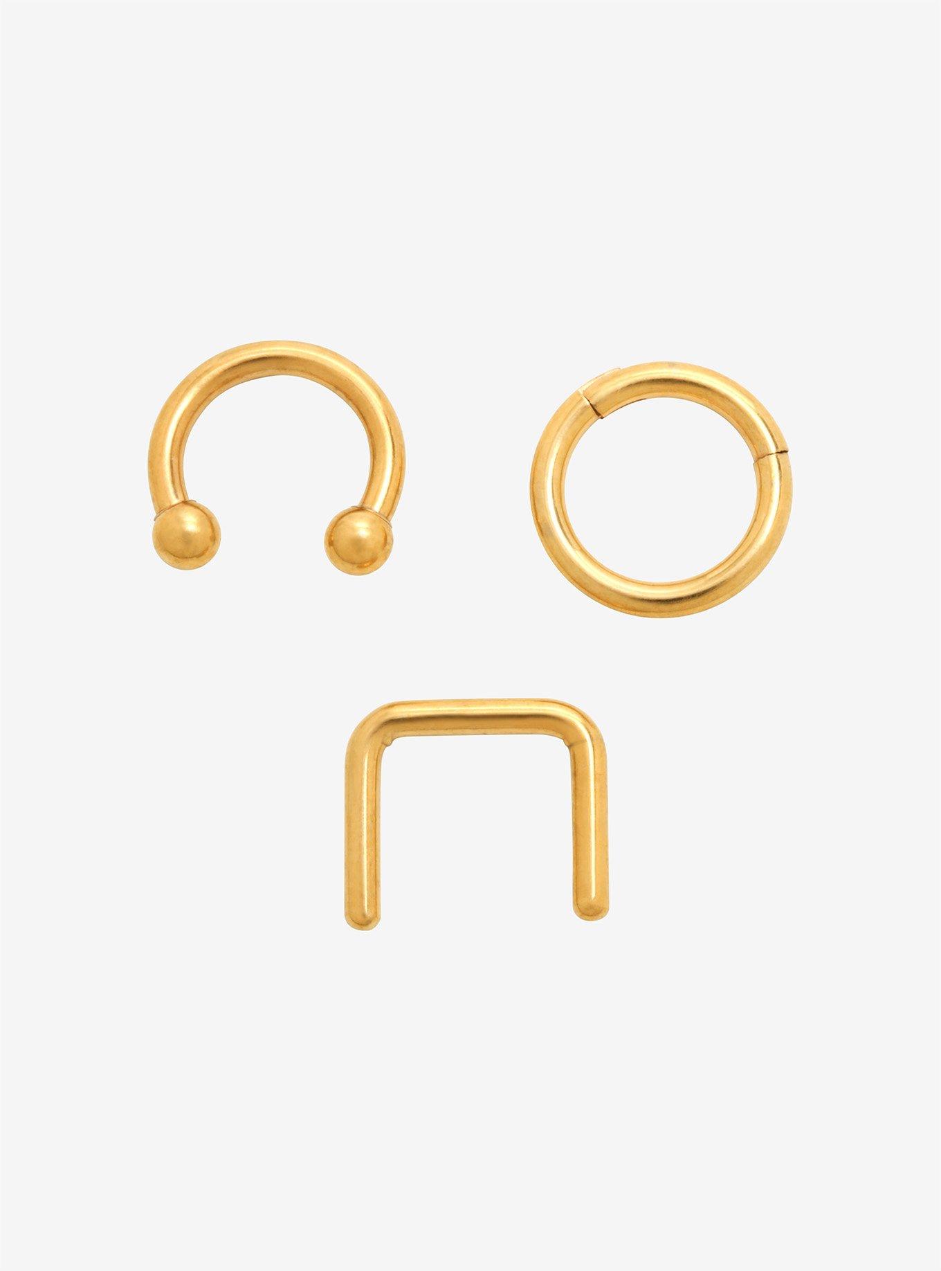 Steel Septum Hoop & Retainer 3 Pack | Hot Topic