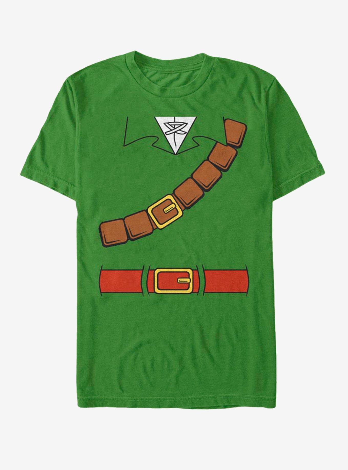 Nintendo Zelda Link Belt T-Shirt - GREEN | BoxLunch