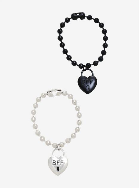 Padlock & Ball Chain Best Friend Bracelet Set | Hot Topic