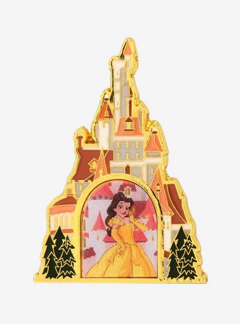 Loungefly Disney Princess Belle Castle Lenticular Enamel Pin - BoxLunch ...