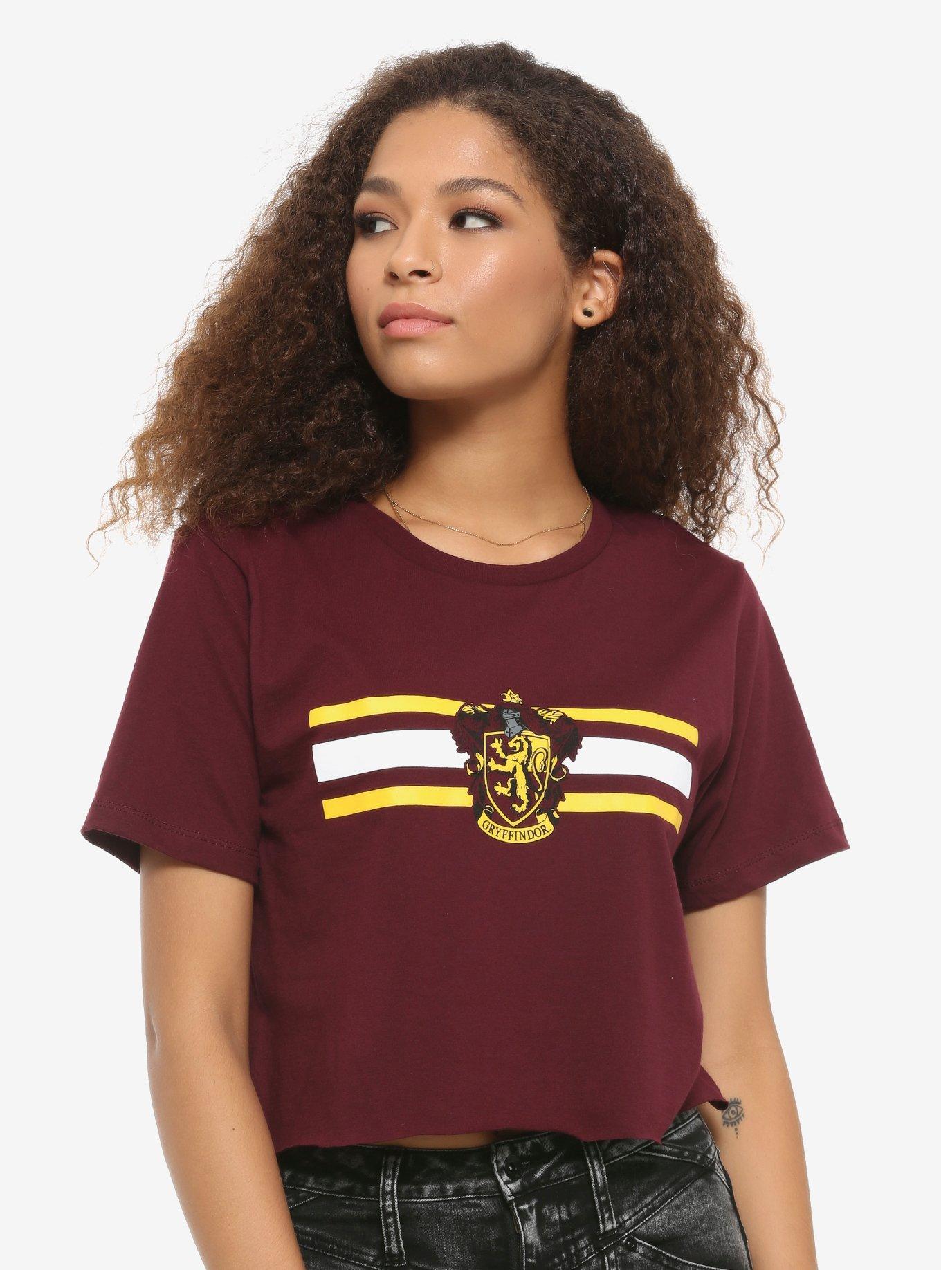Harry Potter Gryffindor Stripes Girls Crop T-Shirt | Hot Topic